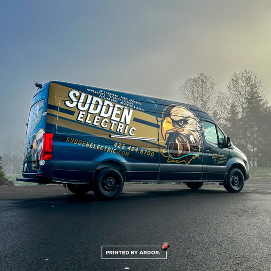 Custom Van Wrap for Sudden Electric | Designed & Printed Fast ...